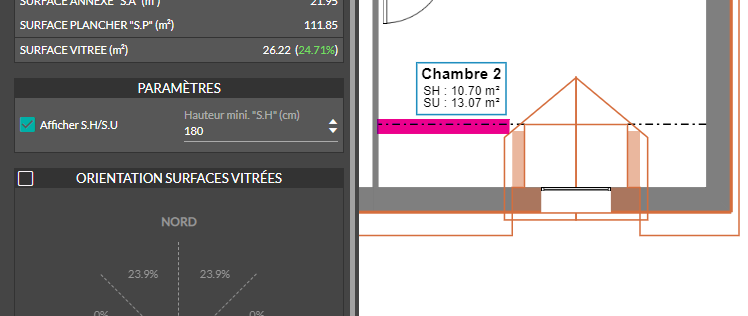 Personnaliser le tableau de surfaces